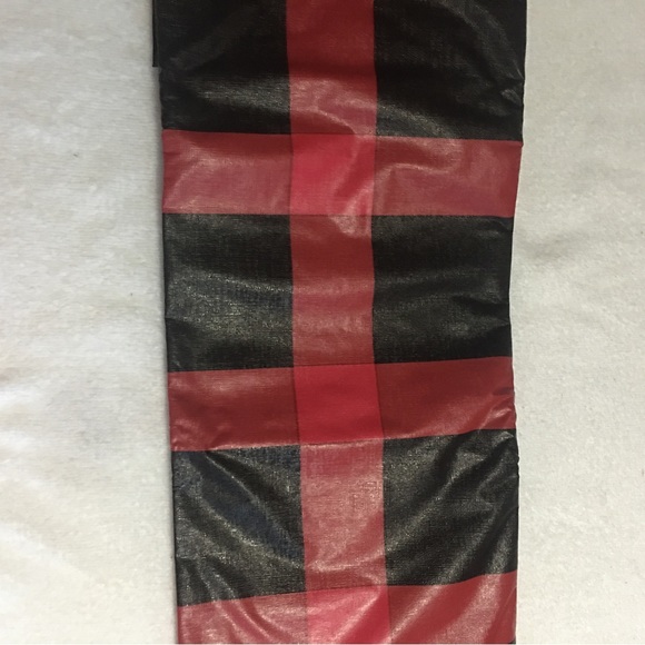 Kitchen | Nwt Red And Black Checkered Vinyl Tablecloth 6x102 Inches ...